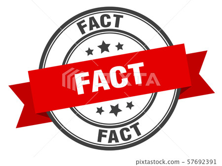 fact label. fact red band sign. fact - Stock Illustration [57692391 ...