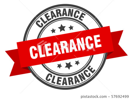 clearance label. clearance red band sign. - Stock Illustration ...
