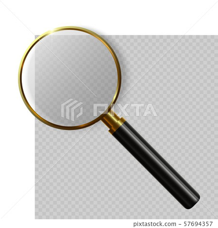 3D Realistic Magnifying Glass - Stock Illustration [57694357] - PIXTA