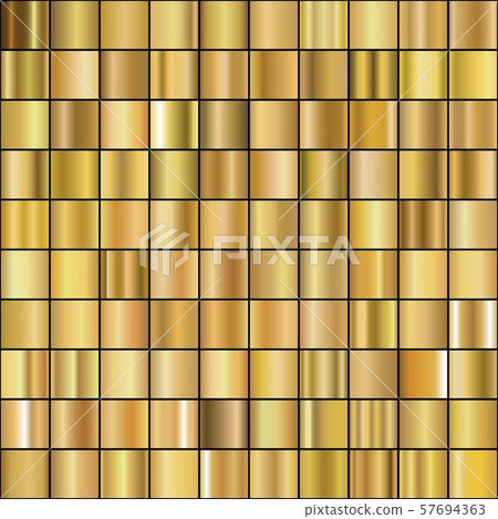 Set of Realistic gold gradients. - Stock Illustration [57694363] - PIXTA