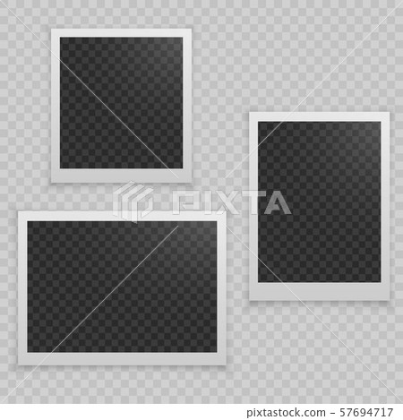set of Realistic vector photo frame. - Stock Illustration [57694717 ...