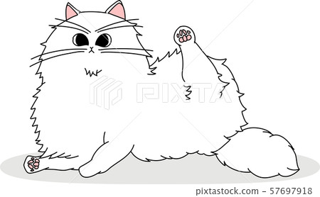 Cat raising its leg - Stock Illustration [57697918] - PIXTA