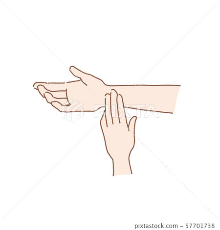 Hands working on pulse, illustration, health - Stock Illustration ...