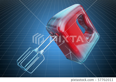Visualization 3d cad model of kitchen mixer - Stock Illustration ...