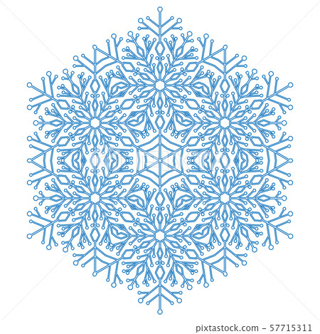 Pretty Round Snowflake - Stock Illustration [57715311] - PIXTA