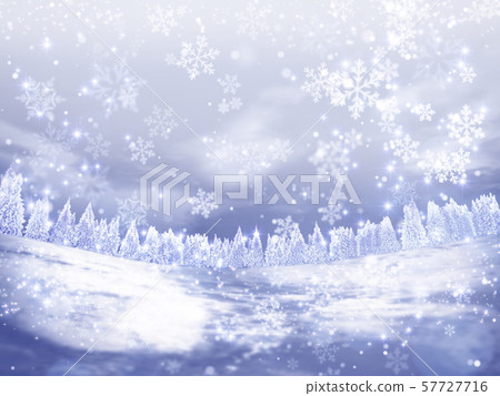 Glitter winter snow landscape - Stock Illustration [57727716] - PIXTA
