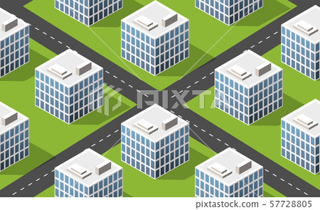 Urban isometric area - Stock Illustration [57728805] - PIXTA