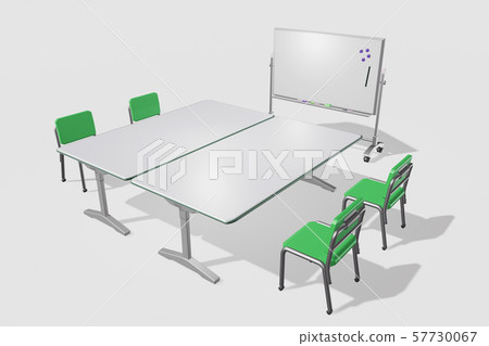 Desk / Chair / Whiteboard - Stock Illustration [57730067] - PIXTA