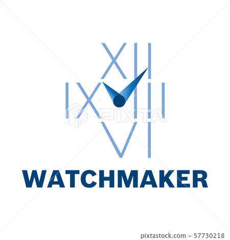 Vector logo for watchmaker and watch repair - Stock Illustration ...