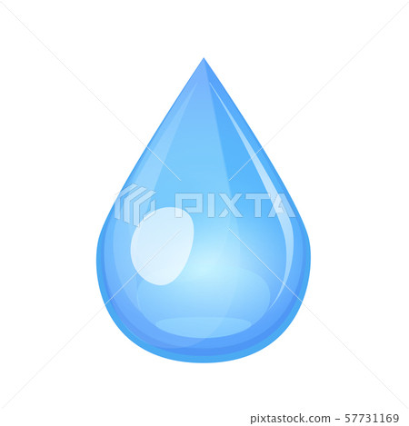 Water drop clear vector element on white... - Stock Illustration ...