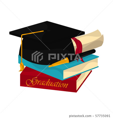 Graduation objects illustration - Stock Illustration [57735091] - PIXTA