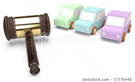 The cars and hammer justice for Car auction... - Stock Illustration ...