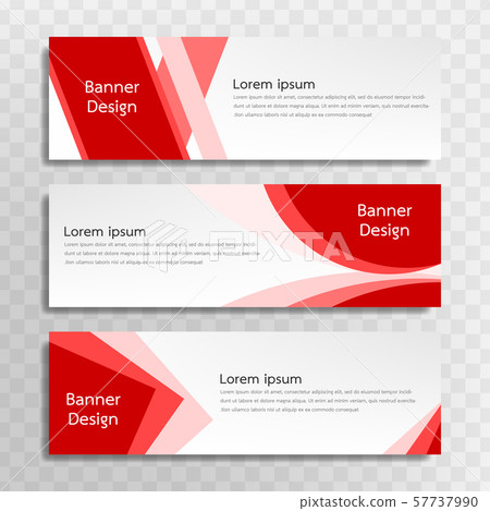 A set of red banner templates designed for the... - Stock Illustration ...