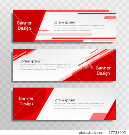 A set of red banner templates designed for the... - Stock Illustration ...