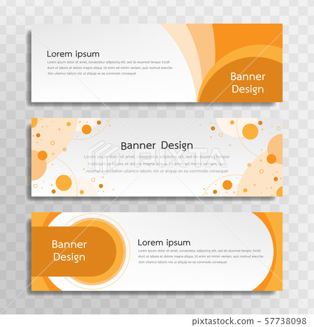 A set of yellow banner templates designed for... - Stock Illustration ...