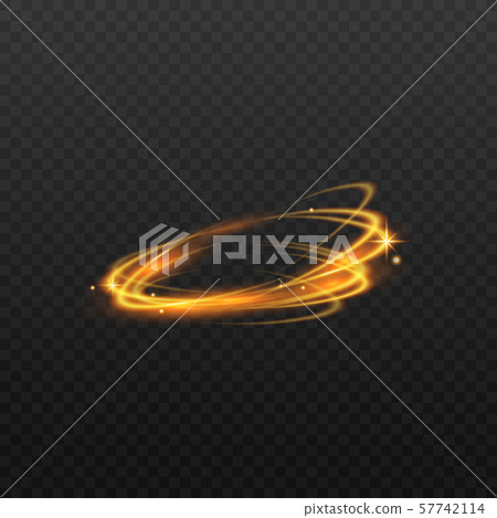 Magic golden light ring with sparkling stars... - Stock Illustration ...