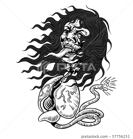 Thai ghost, Krasue - Stock Illustration [57756251] - PIXTA