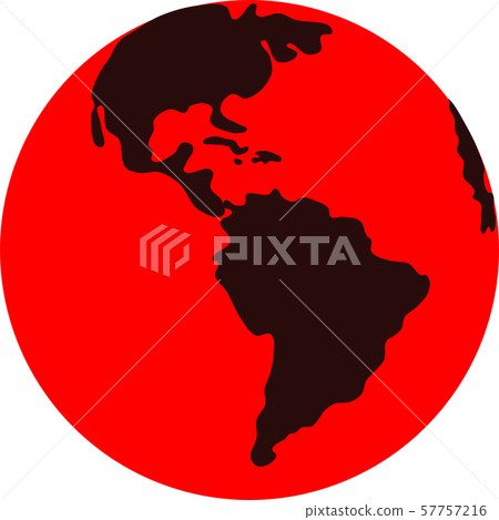 The earth that has turned bright red due to... - Stock Illustration ...