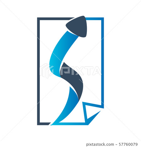 Paper Arrow Direction Template Vector color - Stock Illustration ...