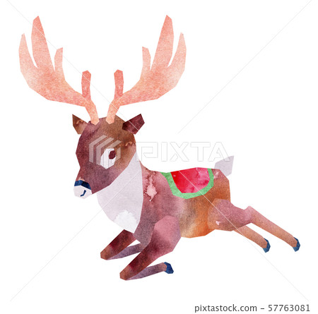 Reindeer run - Stock Illustration [57763081] - PIXTA