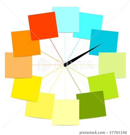 Creative clock design with stickers for your text - Stock Illustration ...