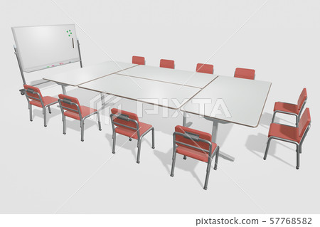 Desk / Chair / Whiteboard - Stock Illustration [57768582] - PIXTA