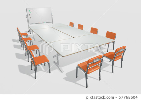 Desk / Chair / Whiteboard - Stock Illustration [57768604] - PIXTA