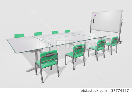 Desk / Chair / Whiteboard - Stock Illustration [57774357] - PIXTA