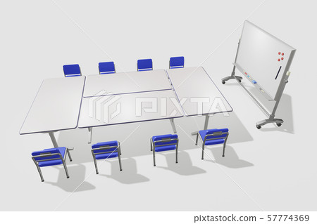 Desk / Chair / Whiteboard - Stock Illustration [57774369] - PIXTA