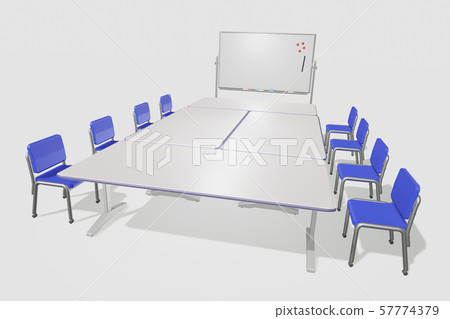 Desk / Chair / Whiteboard - Stock Illustration [57774379] - PIXTA