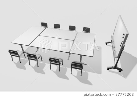 Desk / Chair / Whiteboard - Stock Illustration [57775208] - PIXTA