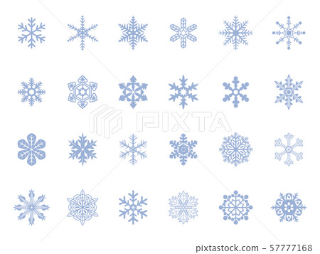 Snowflake mark icon set - Stock Illustration [57777168] - PIXTA