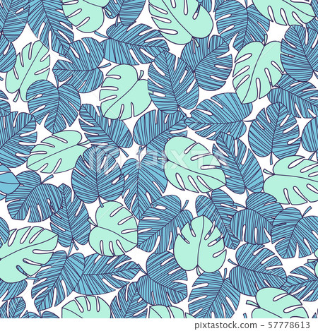 Tropical plant pattern - Stock Illustration [57778613] - PIXTA
