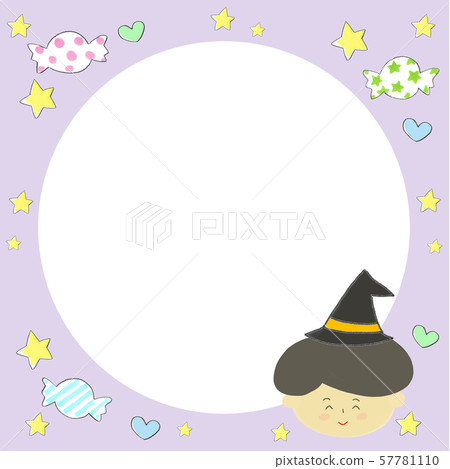 Hoshi round frame Halloween boy - Stock Illustration [57781110] - PIXTA