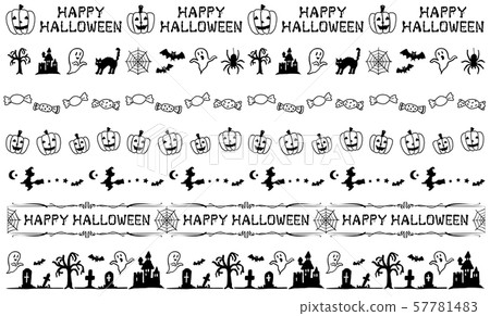 Halloween decoration line 1 color - Stock Illustration [57781483] - PIXTA