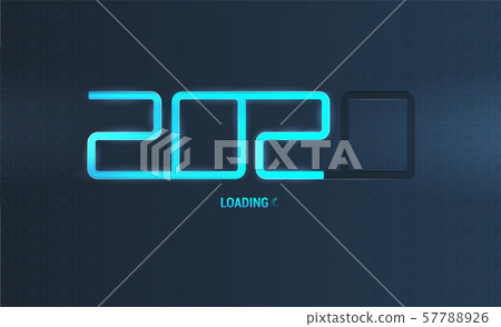 2020 loading banner. Happy New Year - Stock Illustration [57788926] - PIXTA