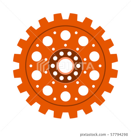 Orange gear wheel or cog - Stock Illustration [57794298] - PIXTA