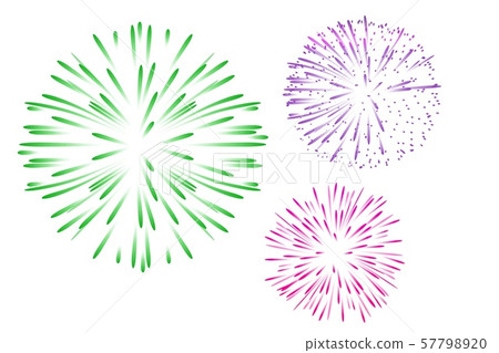 colorful fireworks on white background - Stock Illustration [57798920 ...