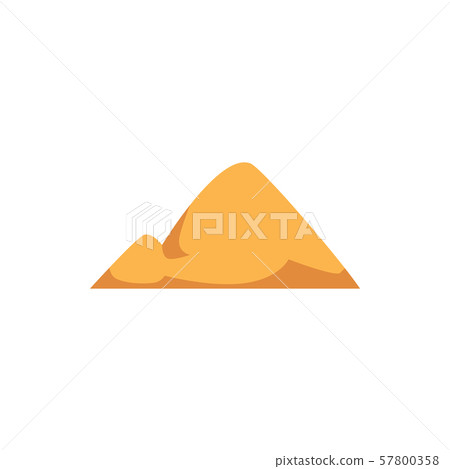 Yellow sand pile with double hill shape...-插圖素材 [57800358] - PIXTA圖庫