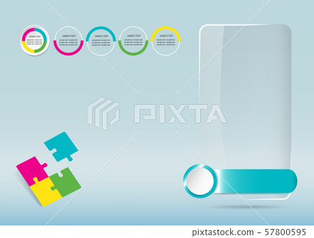 Square of color puzzle pieces and transparent - Stock Illustration ...