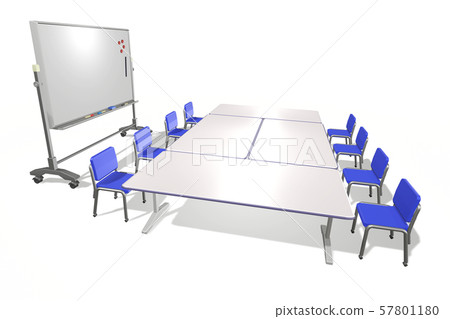 Desk / Chair / Whiteboard - Stock Illustration [57801180] - PIXTA