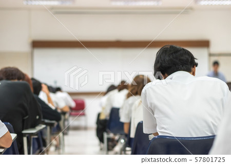 Blur school background university students... - Stock Photo [57801725 ...