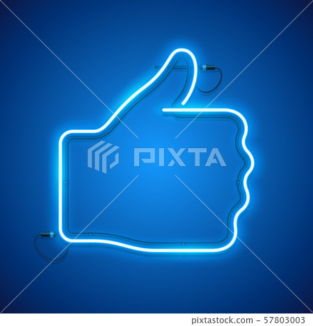 Blue Neon Like Sign - Stock Illustration [57803003] - PIXTA