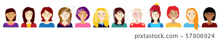 Women icons set vector background - Stock Illustration [57806924] - PIXTA