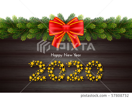 Holiday New Year 2020 gift card - Stock Illustration [57808732] - PIXTA