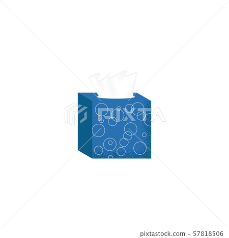 Napkins in box, isolated on white background - Stock Illustration ...