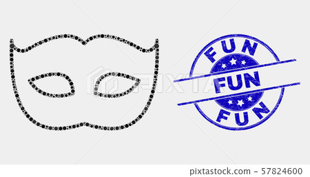 Vector Pixel Private Mask Icon and Scratched... - Stock Illustration ...