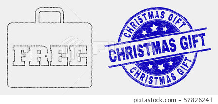 Vector Dotted Free Case Icon and Grunge... - Stock Illustration ...