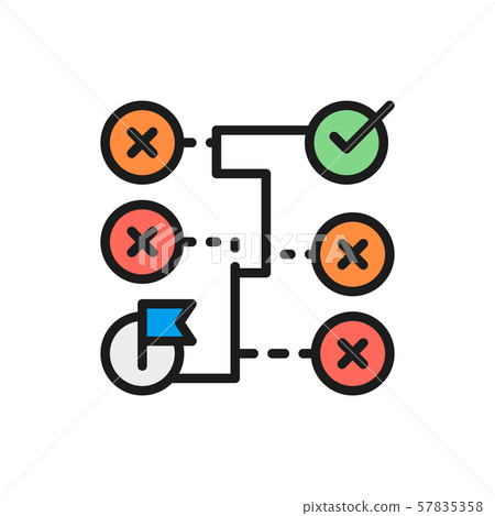 Vector correct solution, maze, algorithm, block... - Stock Illustration [57835358] - PIXTA
