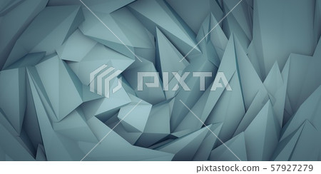 swirling turquoise abstract 3d polygones render - Stock Illustration ...